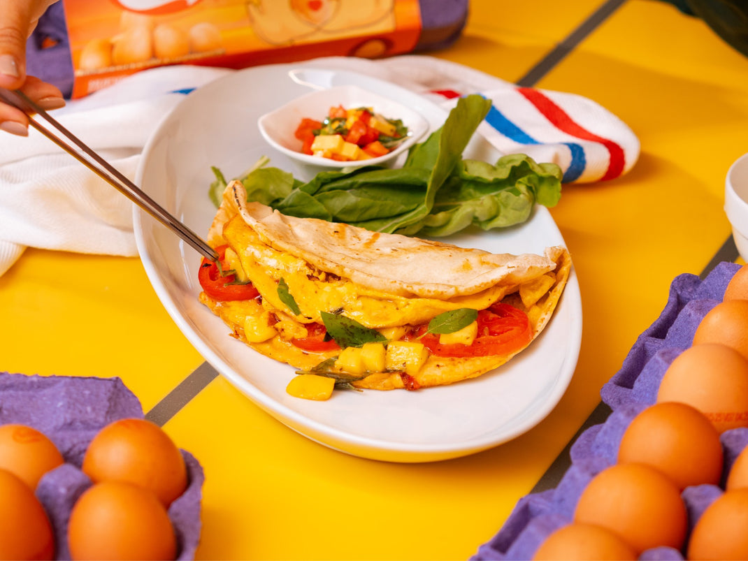 Omelette Capresse con Huevo Sofía – Sofia Al Paso